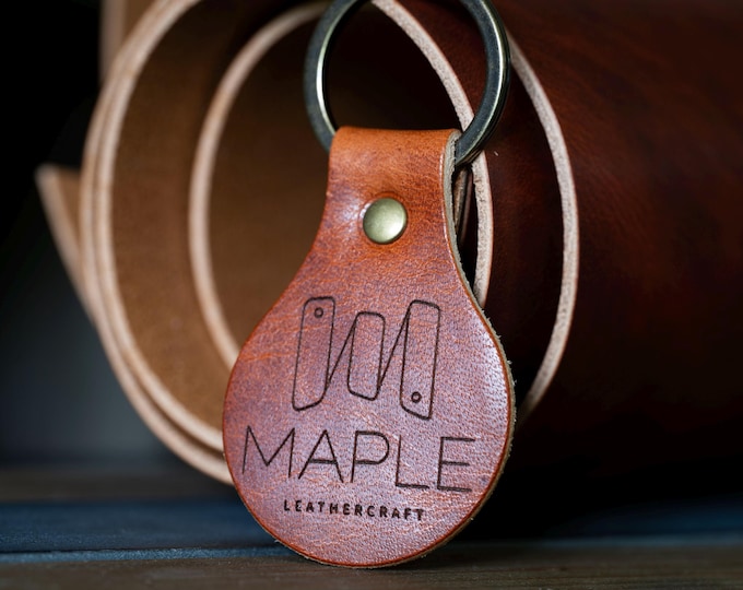 Custom Logo Leatherette Keychain, Engraved / Etched Keychain With Your ...