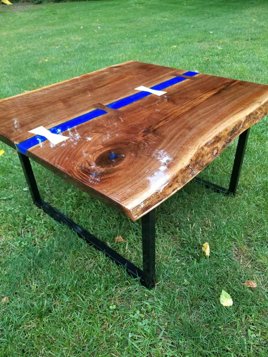 Live-edge Coffee Table~live-edge Side Table~live-edge Resin Tables ...