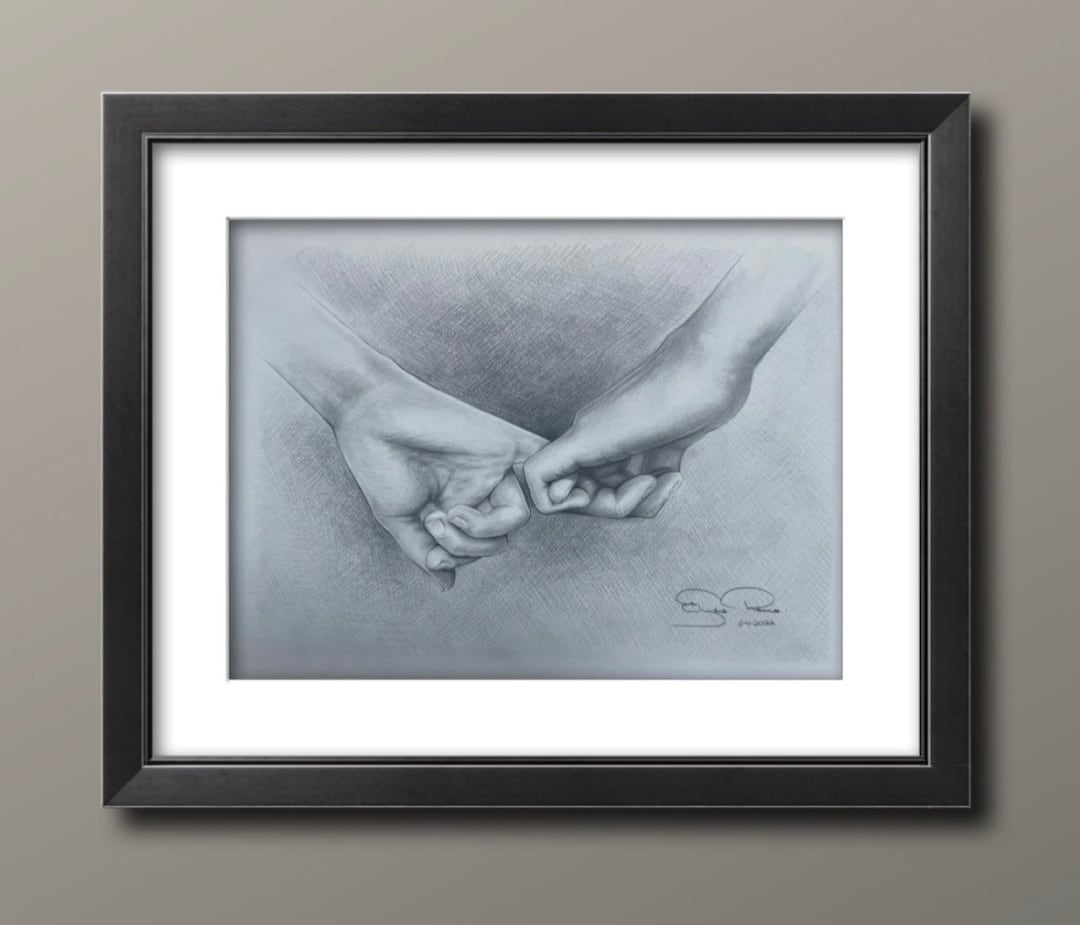 Original Pencil Drawing Titled "promise Me" - 9”x12” - Etsy