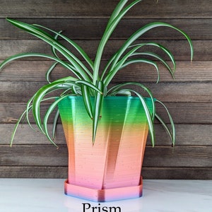 Twisted Medium Planter With Drainage in Multiple Colors - Etsy