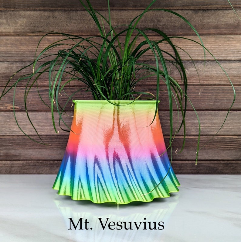 Floating Volcano Planter With Drainage | Modern 3D Printed Indoor Pot ...