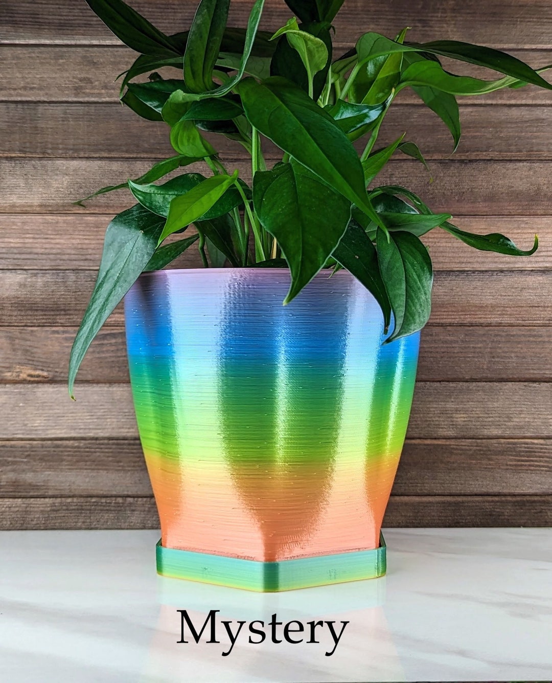 Large Curvy Planter With Drainage in Multiple Colors Modern 3D Printed ...