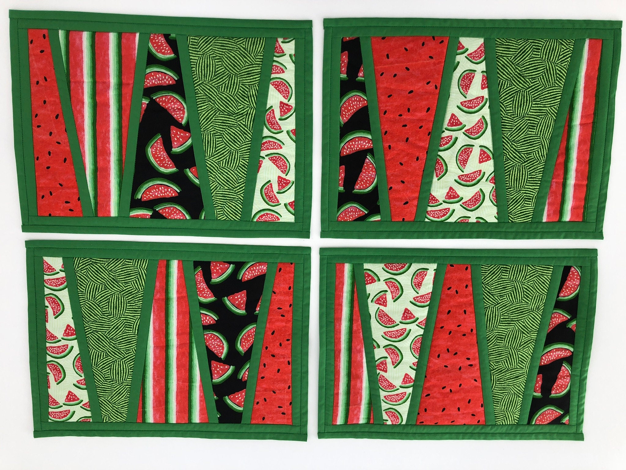 Handmade Quilted Patchwork Placemats in Beautiful Colours From - Etsy