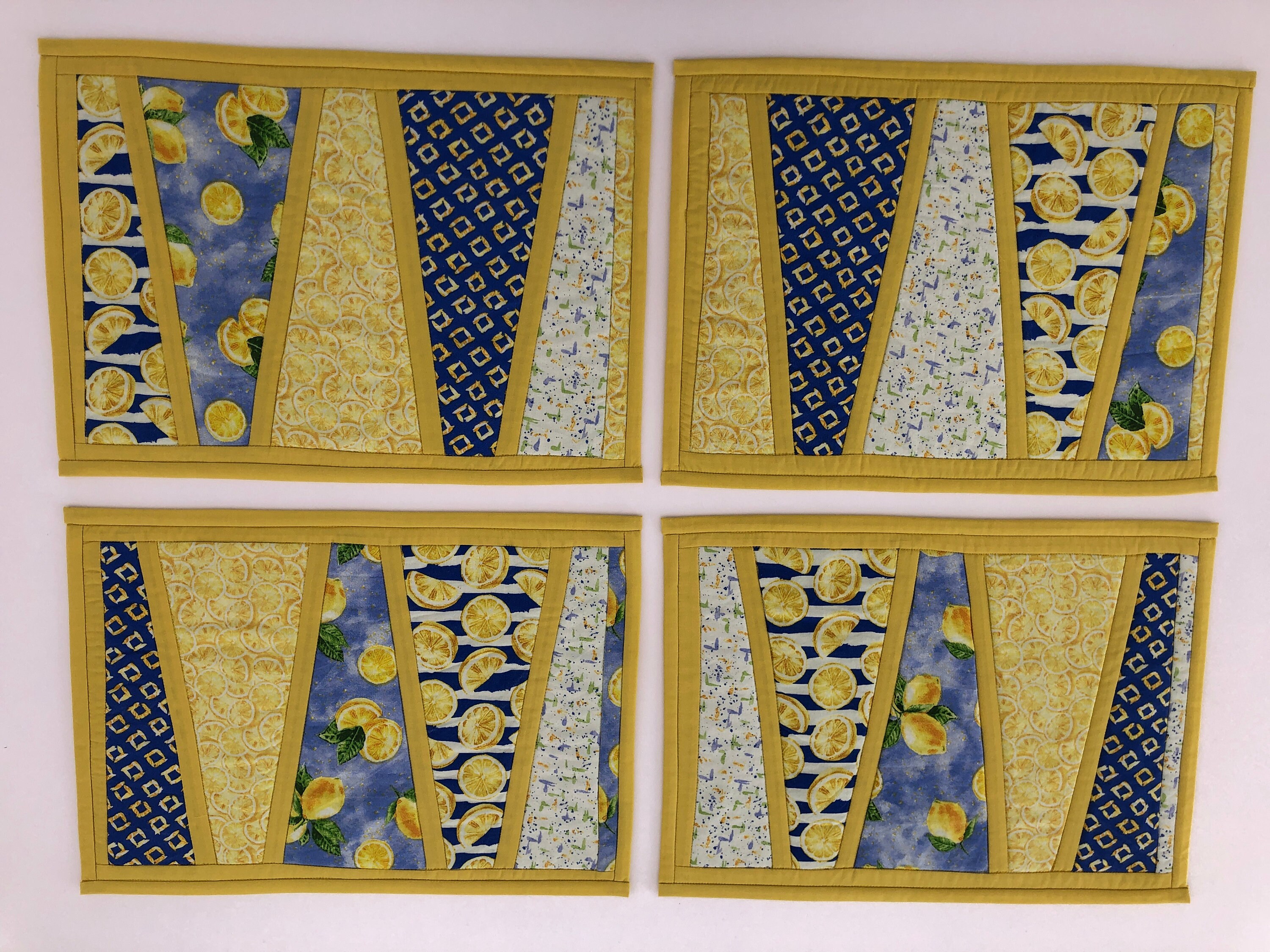 Handmade Quilted Patchwork Placemats in Beautiful Colours From - Etsy