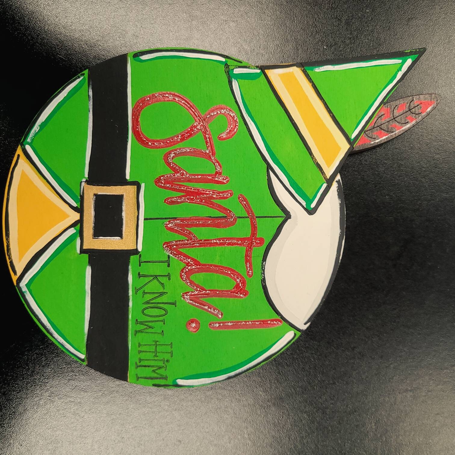 Elf Door Hanger Christmas Door Hanger Elf Decorations - Etsy