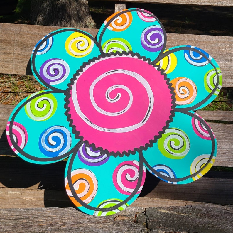 Flower Door Hanger Front Door Sign Flower Door Sign | Etsy