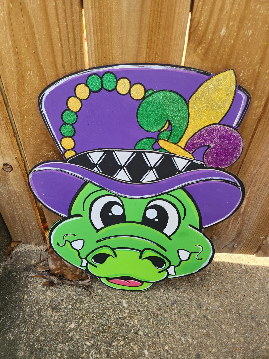 King Cake Door Hanger | Mardi Gras Sign | Mardi Gras Door | Mardi Gras ...