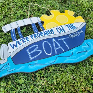 Boat Door Hanger - Fishing Door Hanger - Gone Fishing - Boat Sign ...