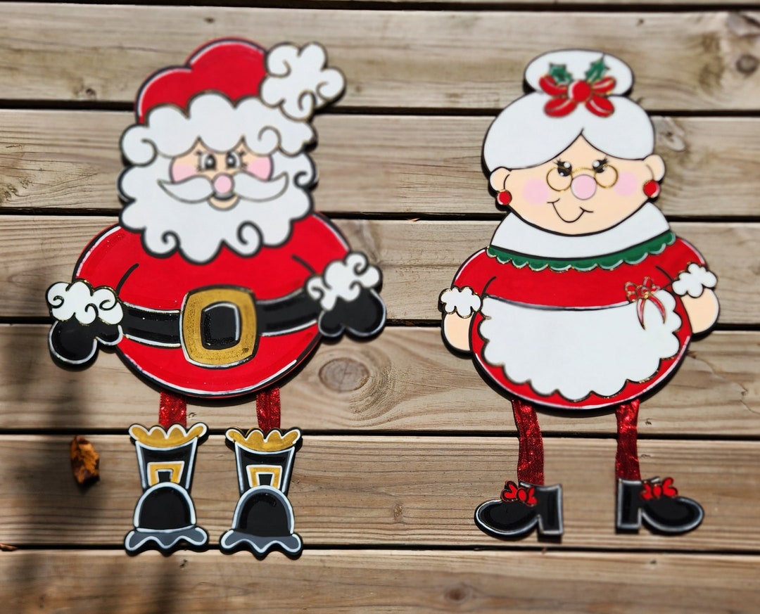 Santa Claus Door Hanger | Christmas Door Decor | Winter Wreath ...