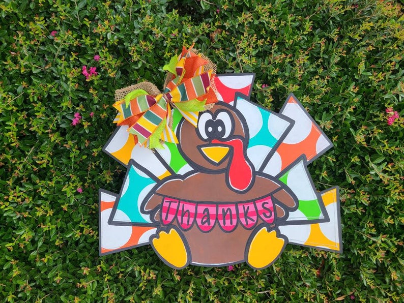 Turkey Door Hanger | Gift | Thanksgiving Decoration | Thanksgiving ...