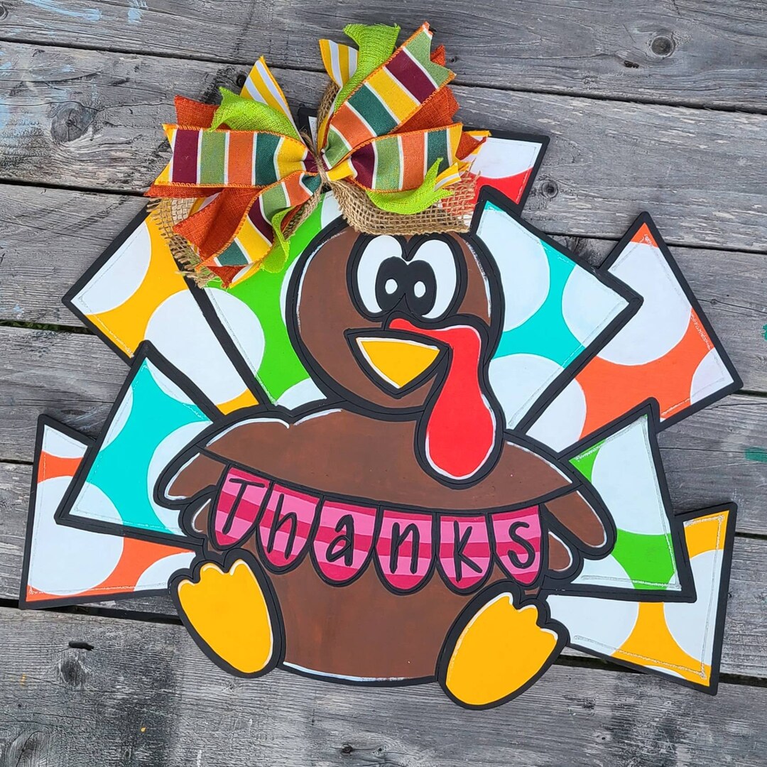 Turkey Door Hanger | Gift | Thanksgiving Decoration | Thanksgiving ...