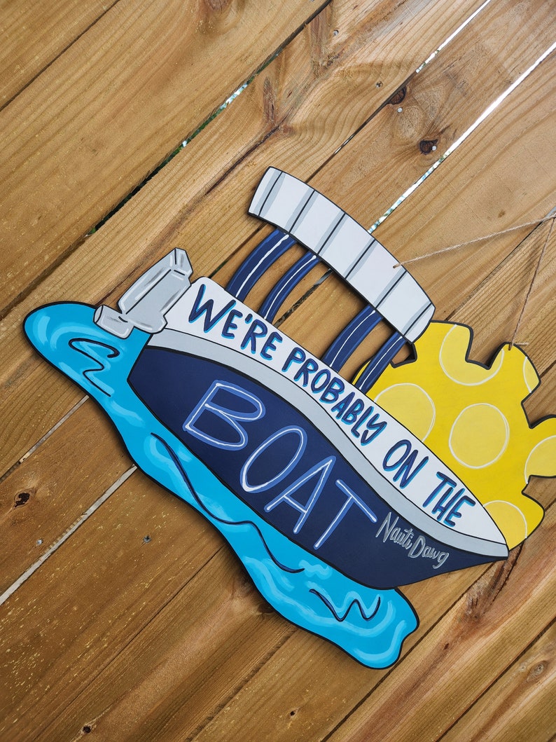 Boat Door Hanger - Fishing Door Hanger - Gone Fishing - Boat Sign ...
