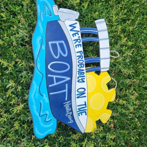 Boat Door Hanger - Fishing Door Hanger - Gone Fishing - Boat Sign ...
