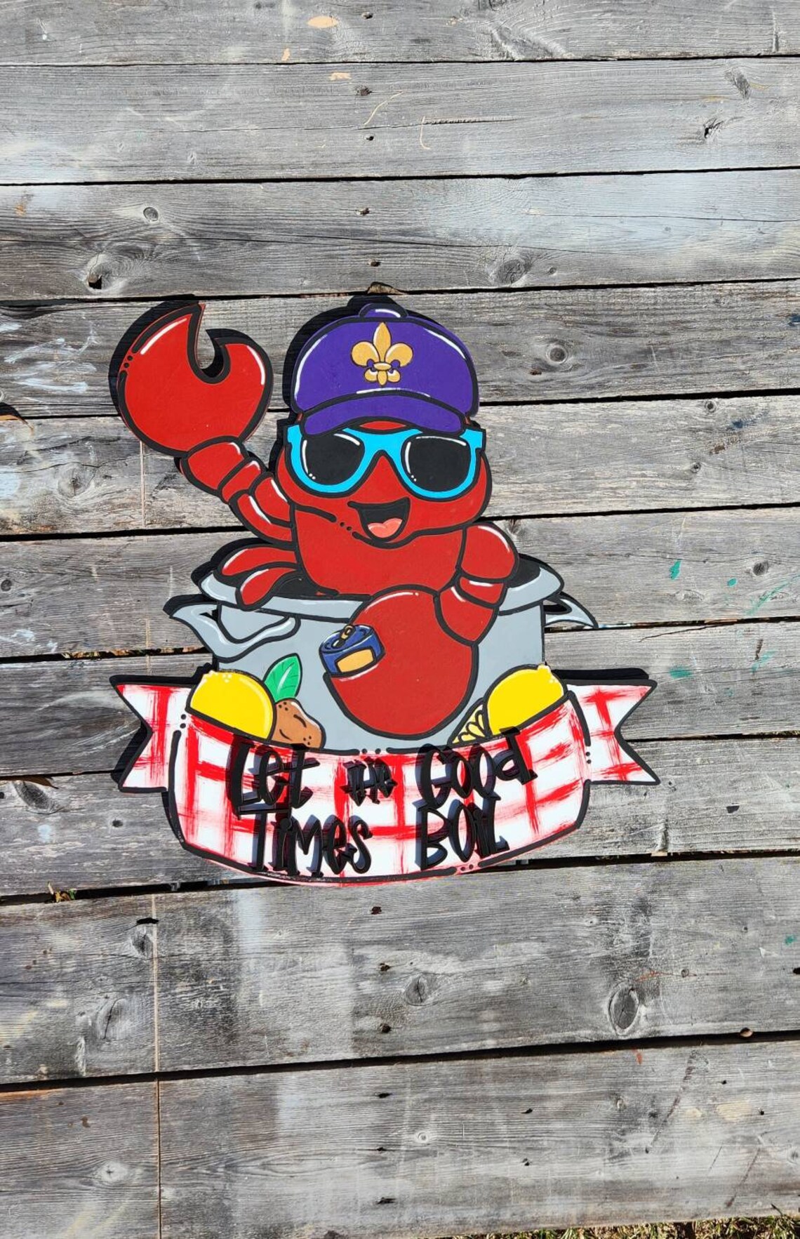 Crawfish Pot Door Hanger | Crawfish Door Hanger | Crawfish Boil Door ...