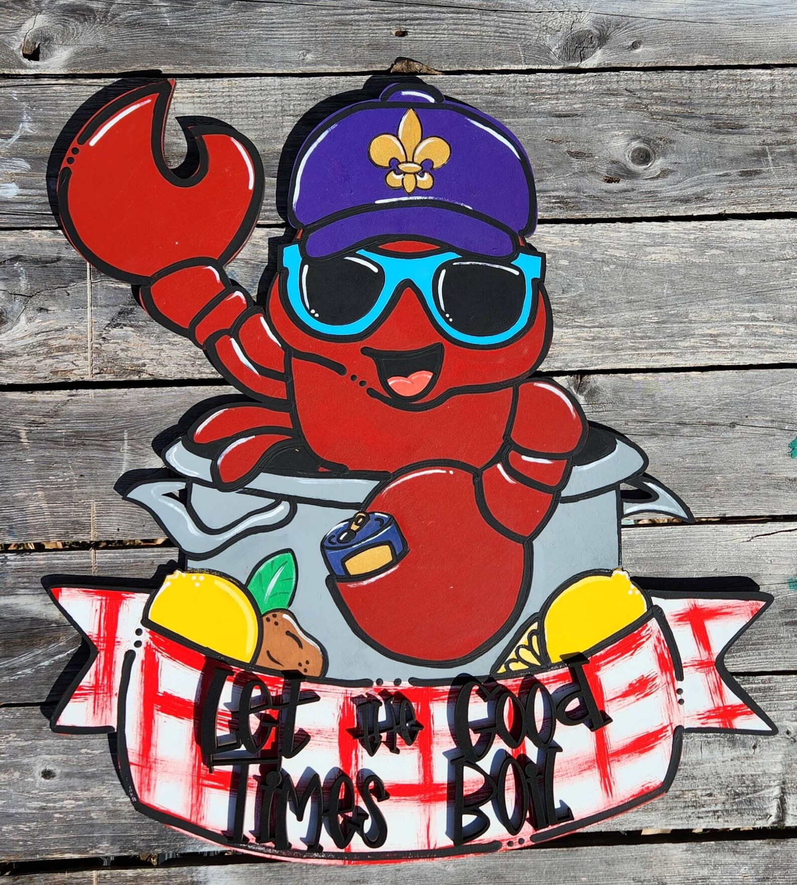 Crawfish Pot Door Hanger | Crawfish Door Hanger | Crawfish Boil Door ...