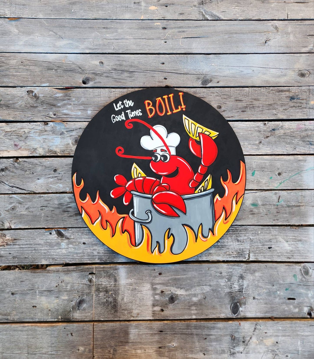Crawfish Pot Door Hanger | Crawfish Door Hanger | Crawfish Boil Door ...