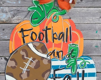 Football Door Hanger - Football Door Decor | Fall Door Decor | Front ...