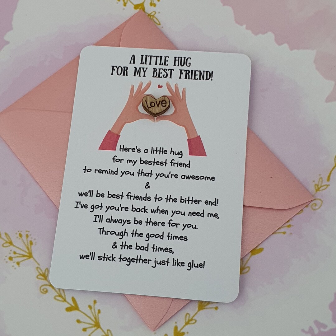 Pocket Hug | Best Friends | Besties | Cheer up Gift | Send A Hug ...