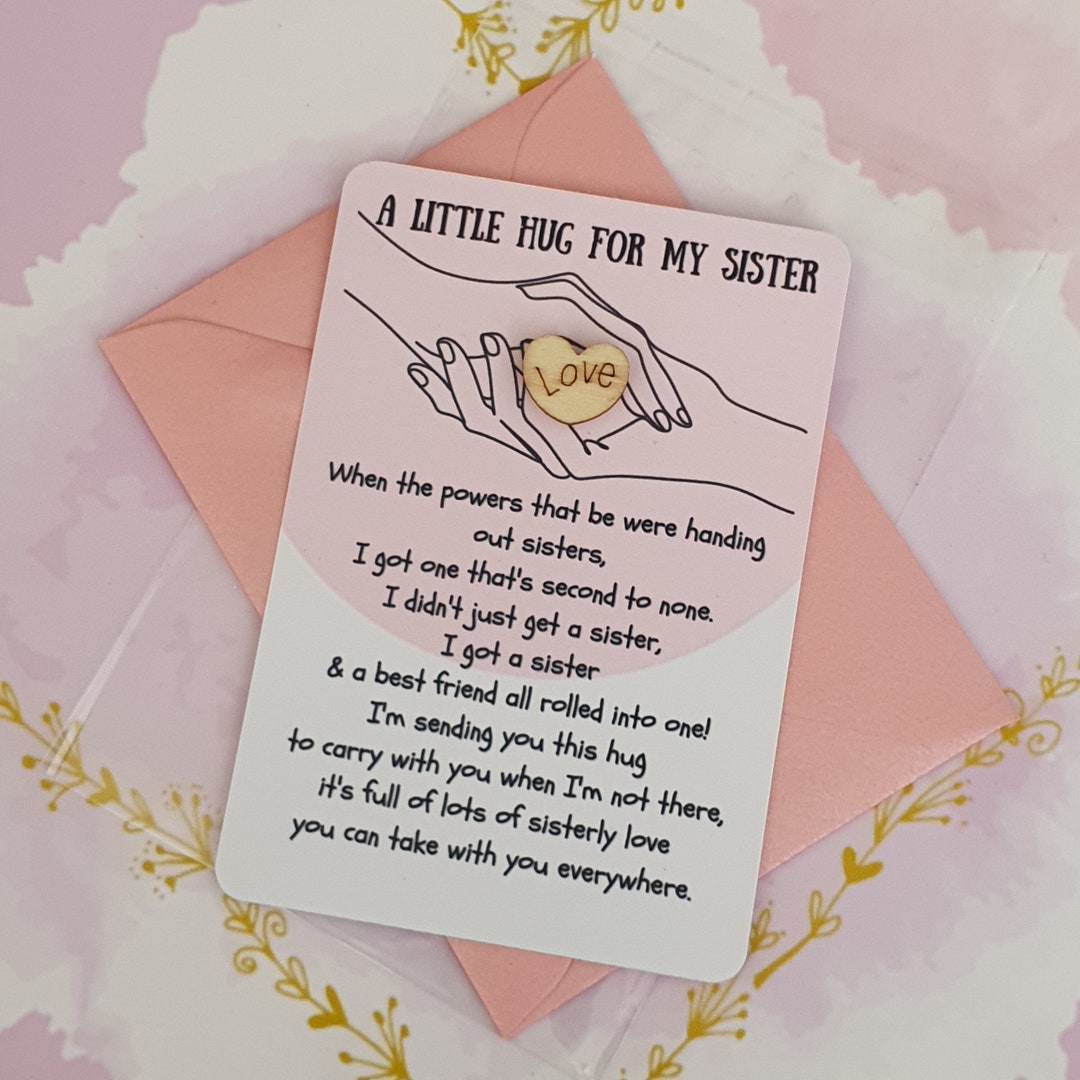 Sister Pocket Hug | Keepsake Memento Gift - Etsy
