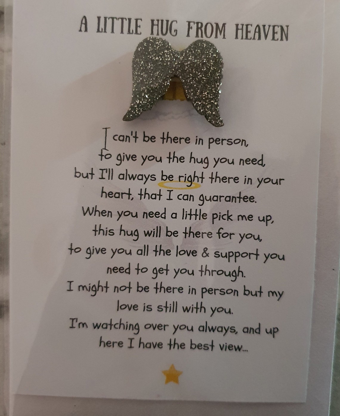 Pocket Hug From Heaven Pocket Token Condolences / Bereavement | Etsy