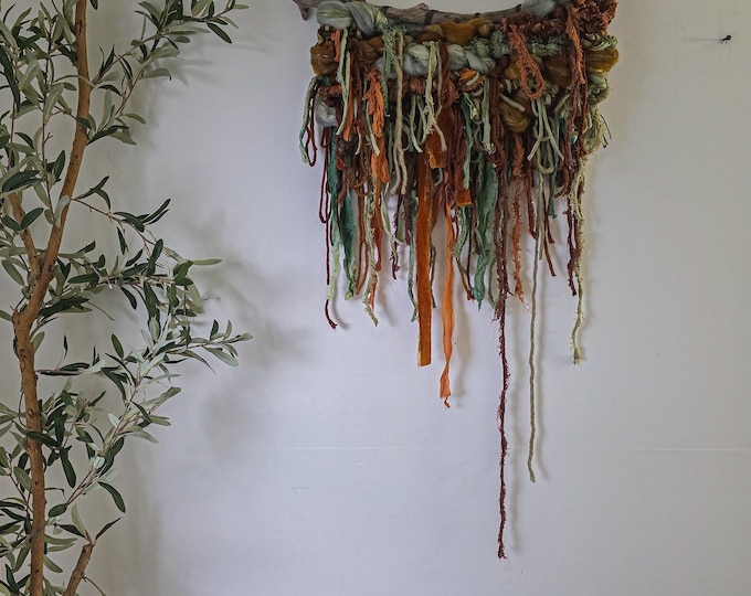 Rain, Woven Wall Hanging, Wall Hanging, Nursery Wall Decor, Fiber Art ...