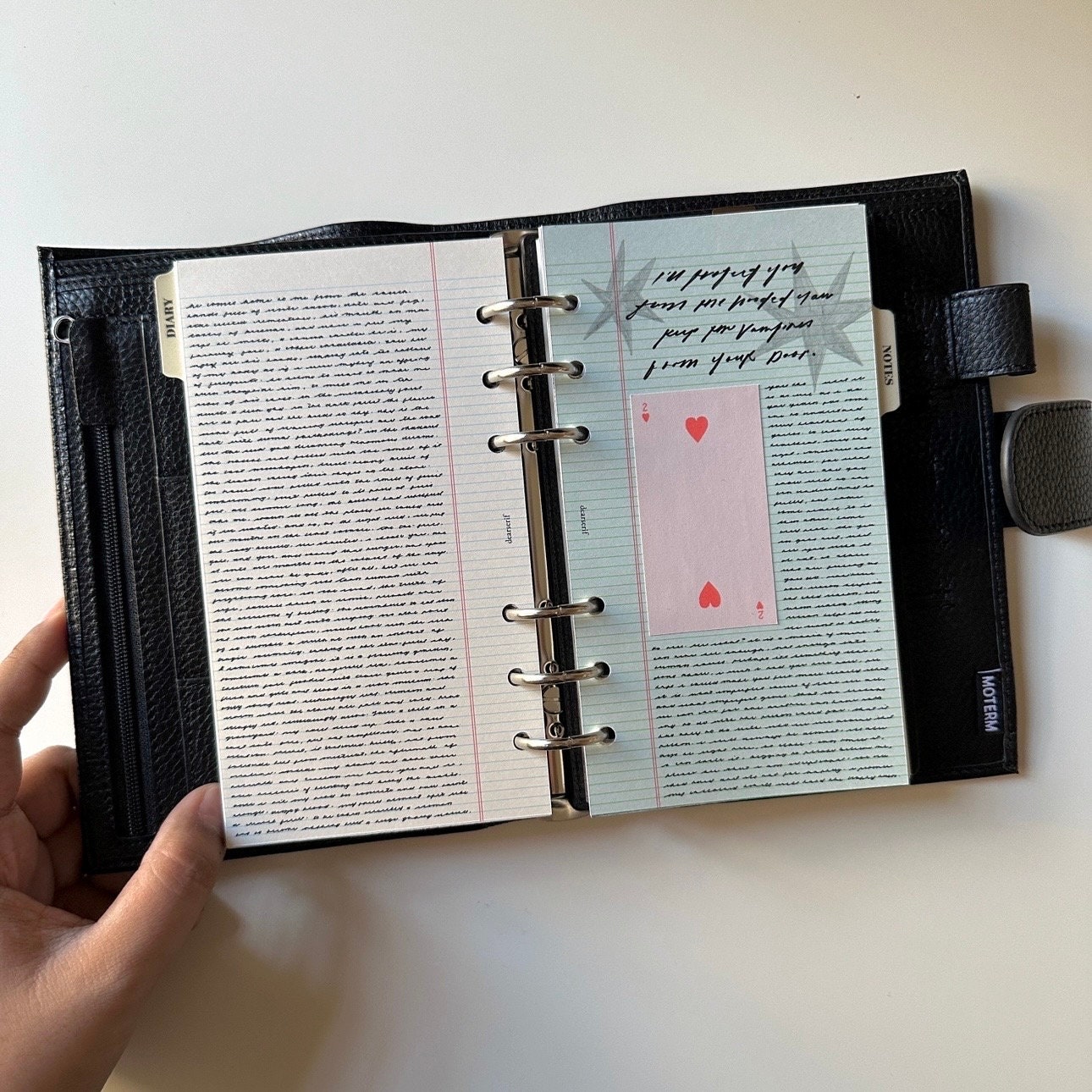 DS Personal Lined Notebook Version 1 Planner Insert, Colored Lines ...