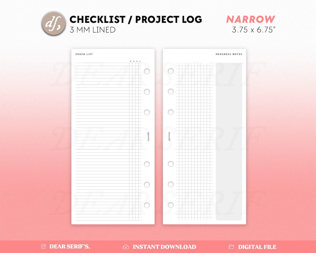DS Narrow, Checklist Plotter Narrow, Week on 2 Page, Ring Planner ...