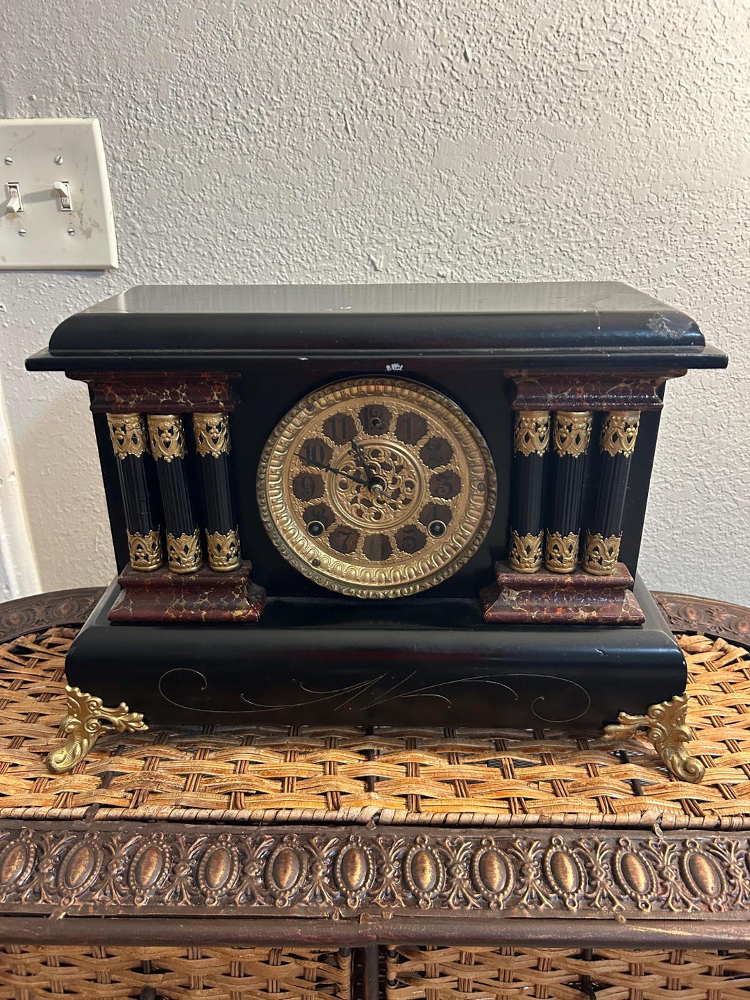 Antique 1906 W. M Gilbert Wooden Architectural Mantle Clock - Etsy