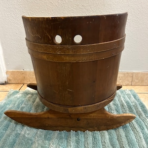 Vintage Child's Wooden Barrel Rocking Chair 19 Tall - Etsy