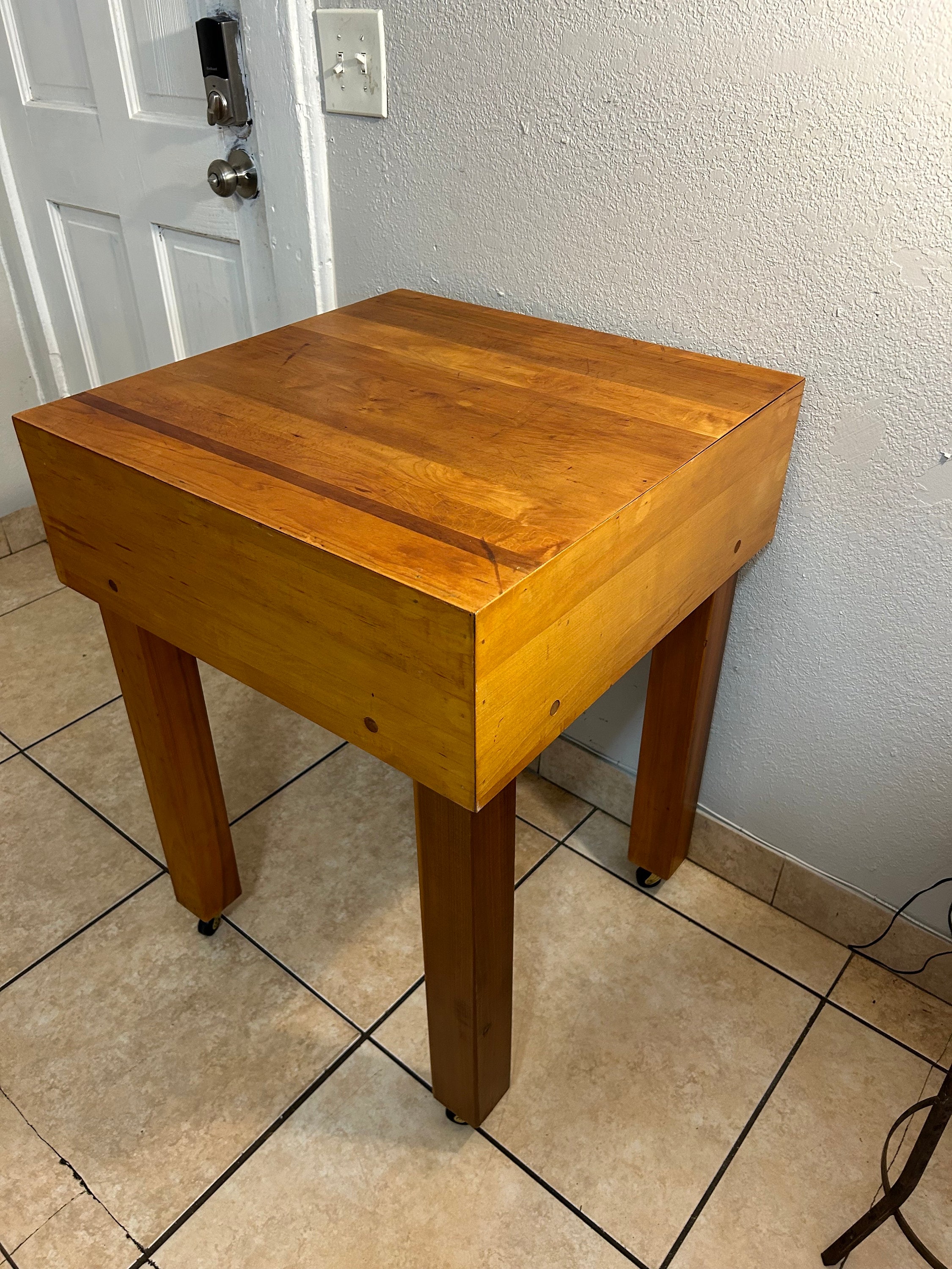 Vintage Butcher Block Table Vintage Butchering Solid Wood - Etsy