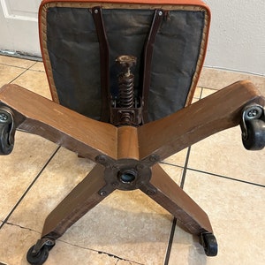 Vintage Sturgis Posture Chair Co Rolling Secretary Stenographer Office ...