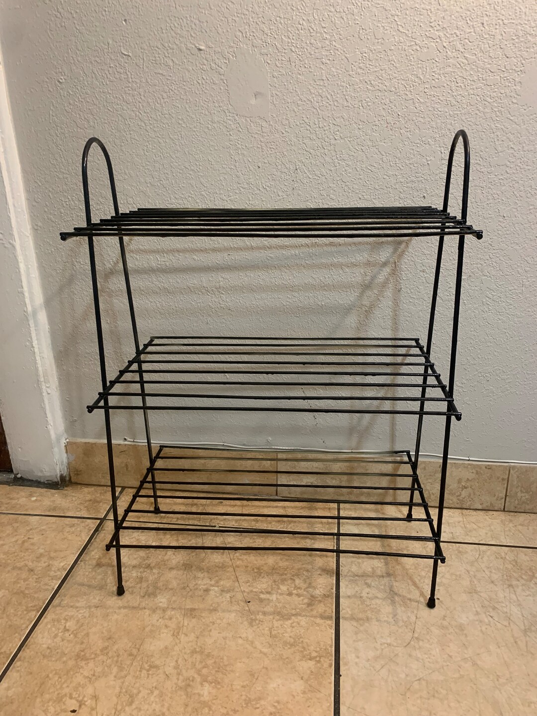 Vintage Mid-century Modern Metal Wire 3 Tier Record Album Rack ...