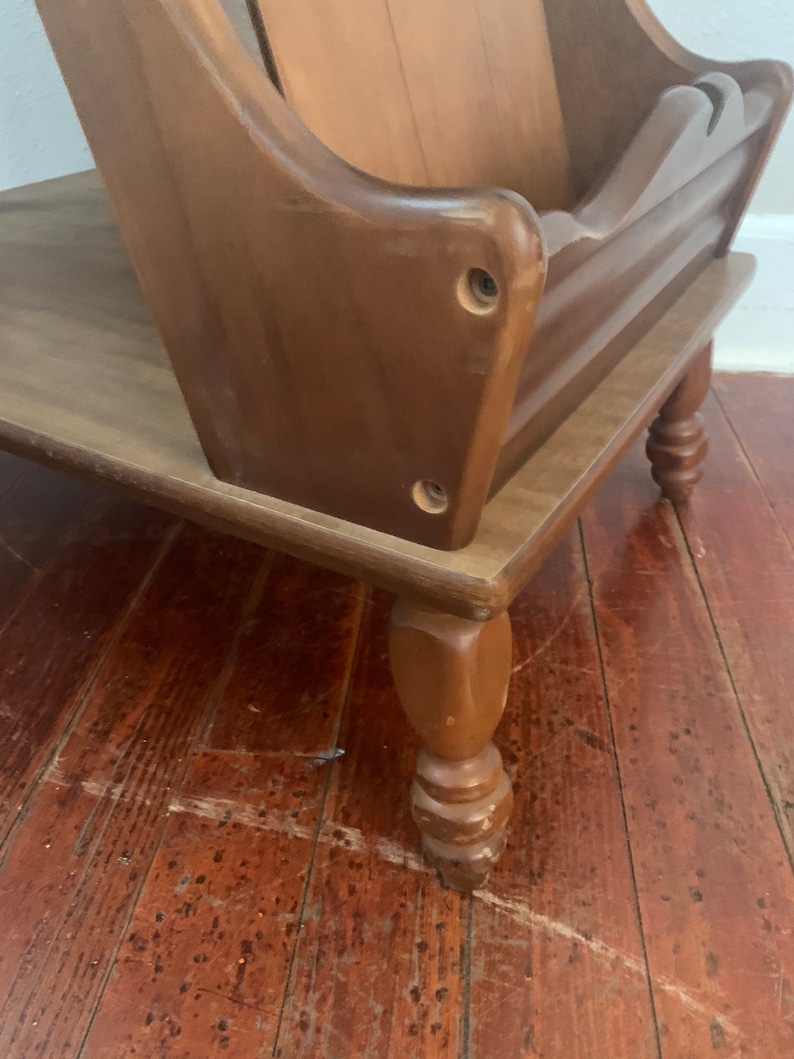 Vintage Magazine Rack Table - Etsy