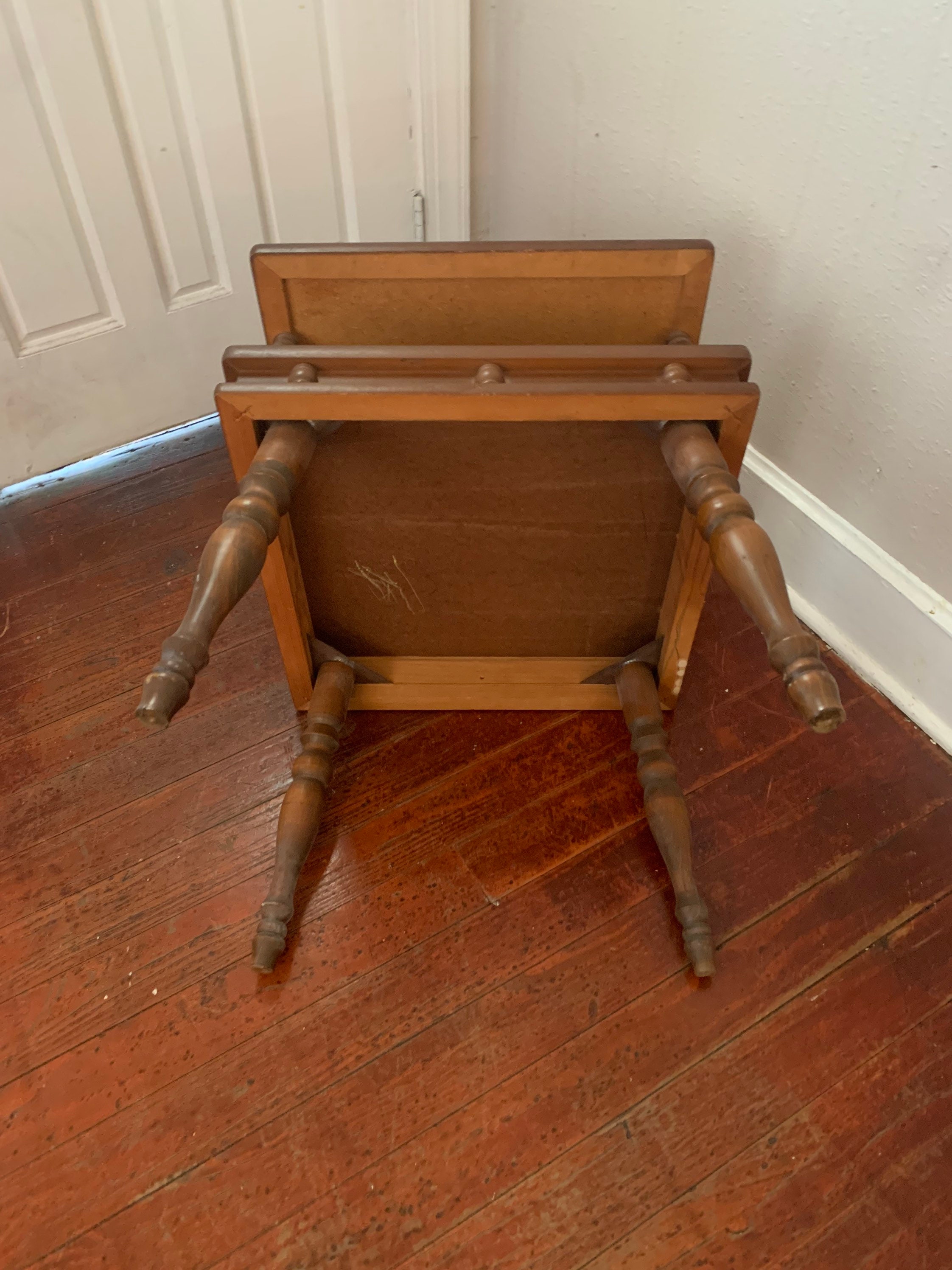 Vintage MCM Two Tier Square Side Table - Etsy