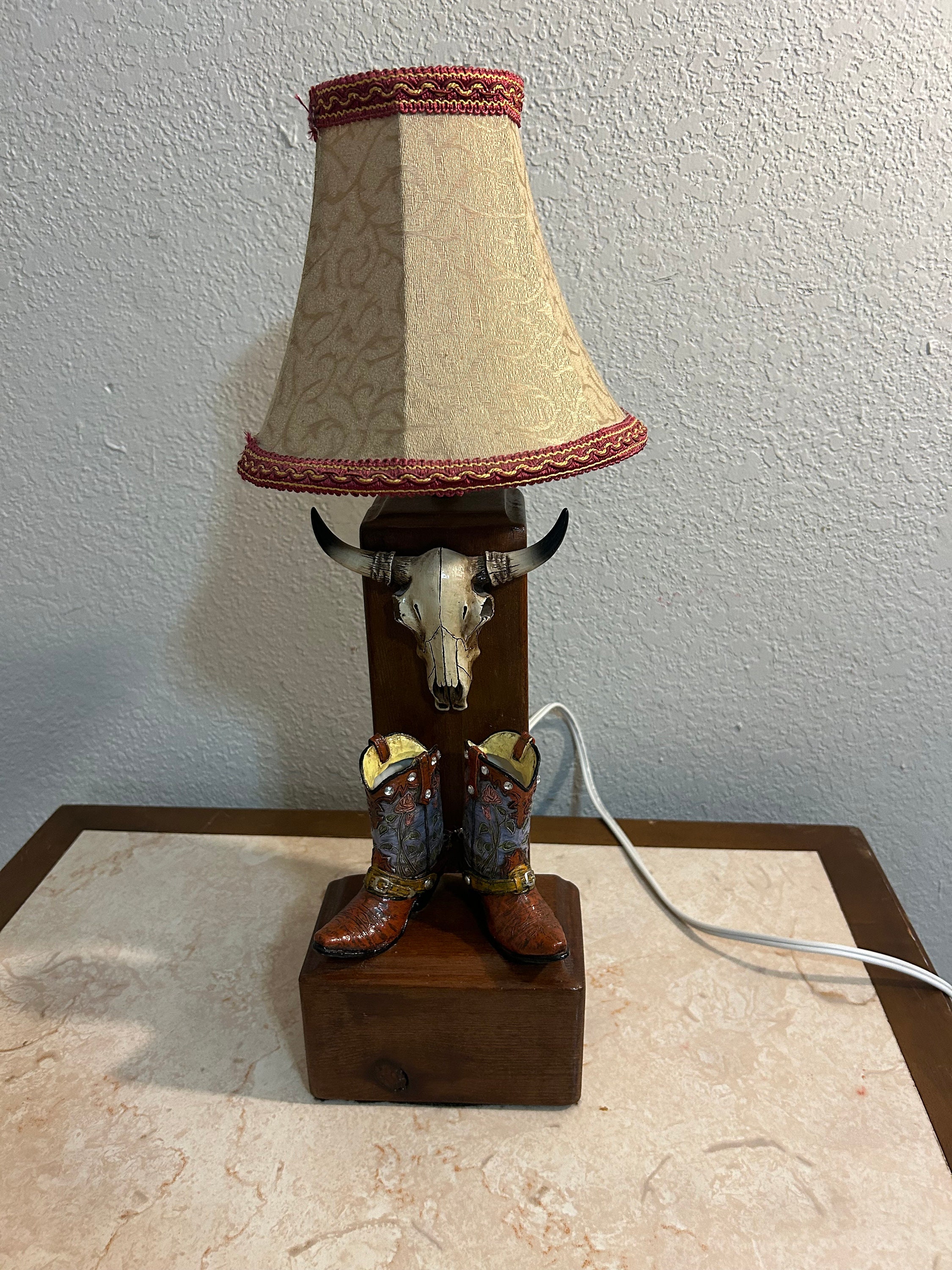 Vintage Cowboy Boot Lamp VINTAGE Works!!! - Etsy