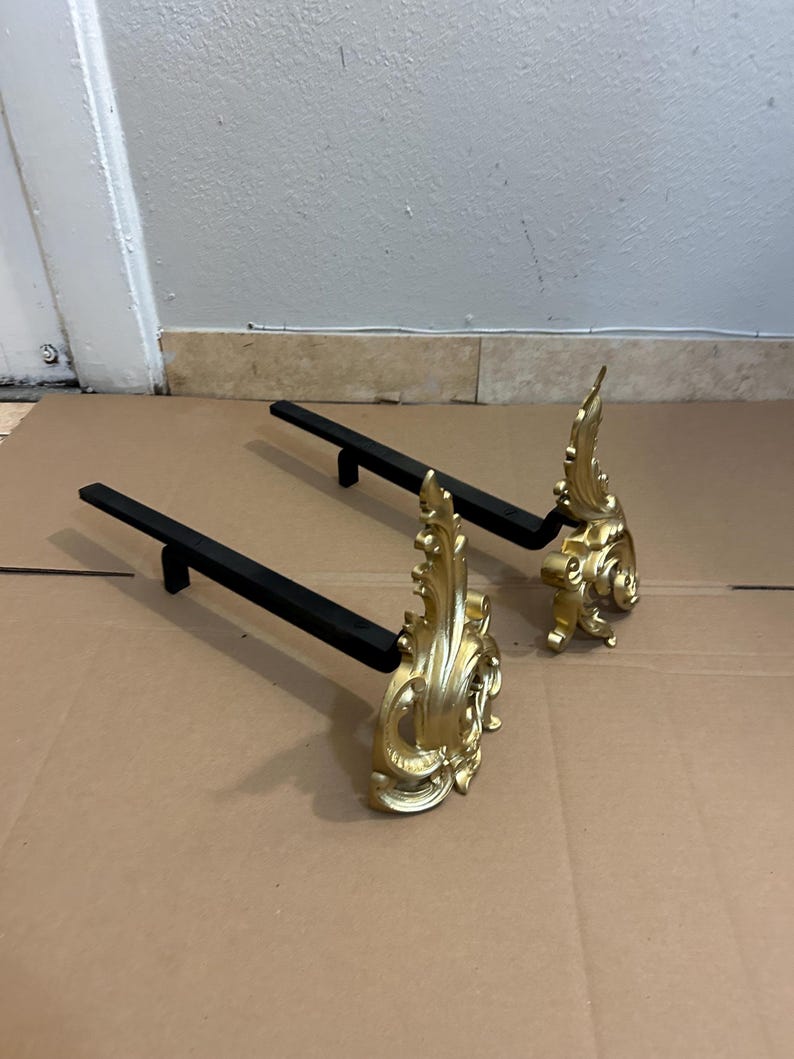 VTG Bronze Brass French Louise XV Style Fireplace Andiron - Etsy