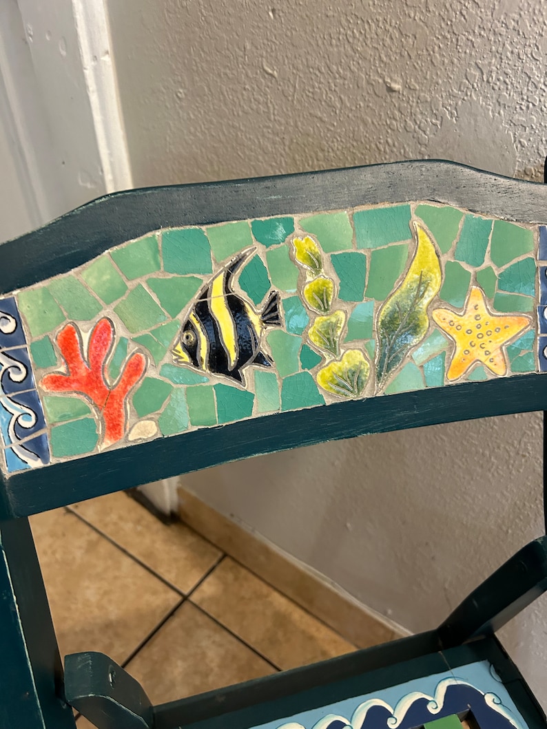 Art Hand Painted Sea Life, Folding Chair - Etsy