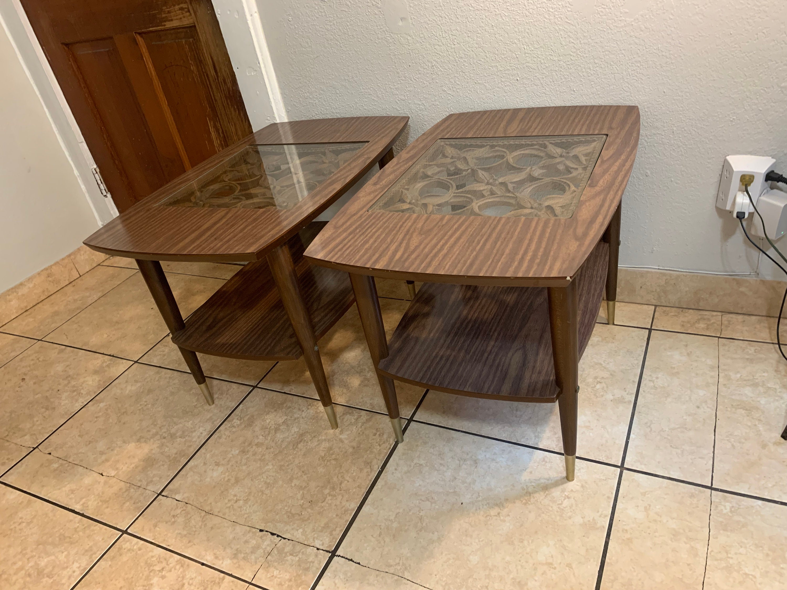 Vintage Mid Century Modern Side End Tables Mid-century Modern Original ...