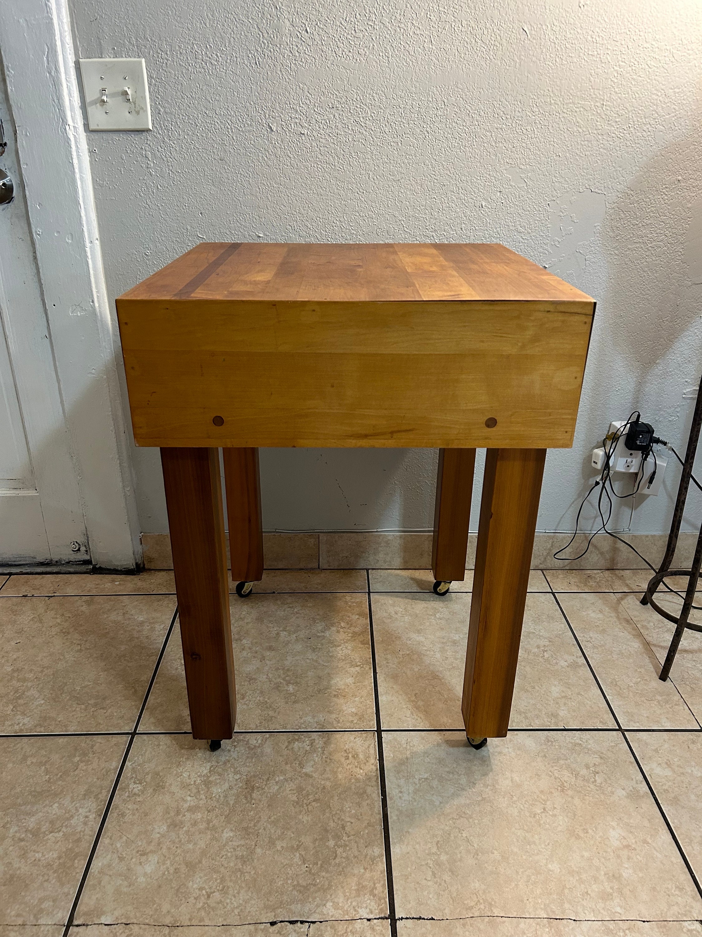 Vintage Butcher Block Table Vintage Butchering Solid Wood - Etsy