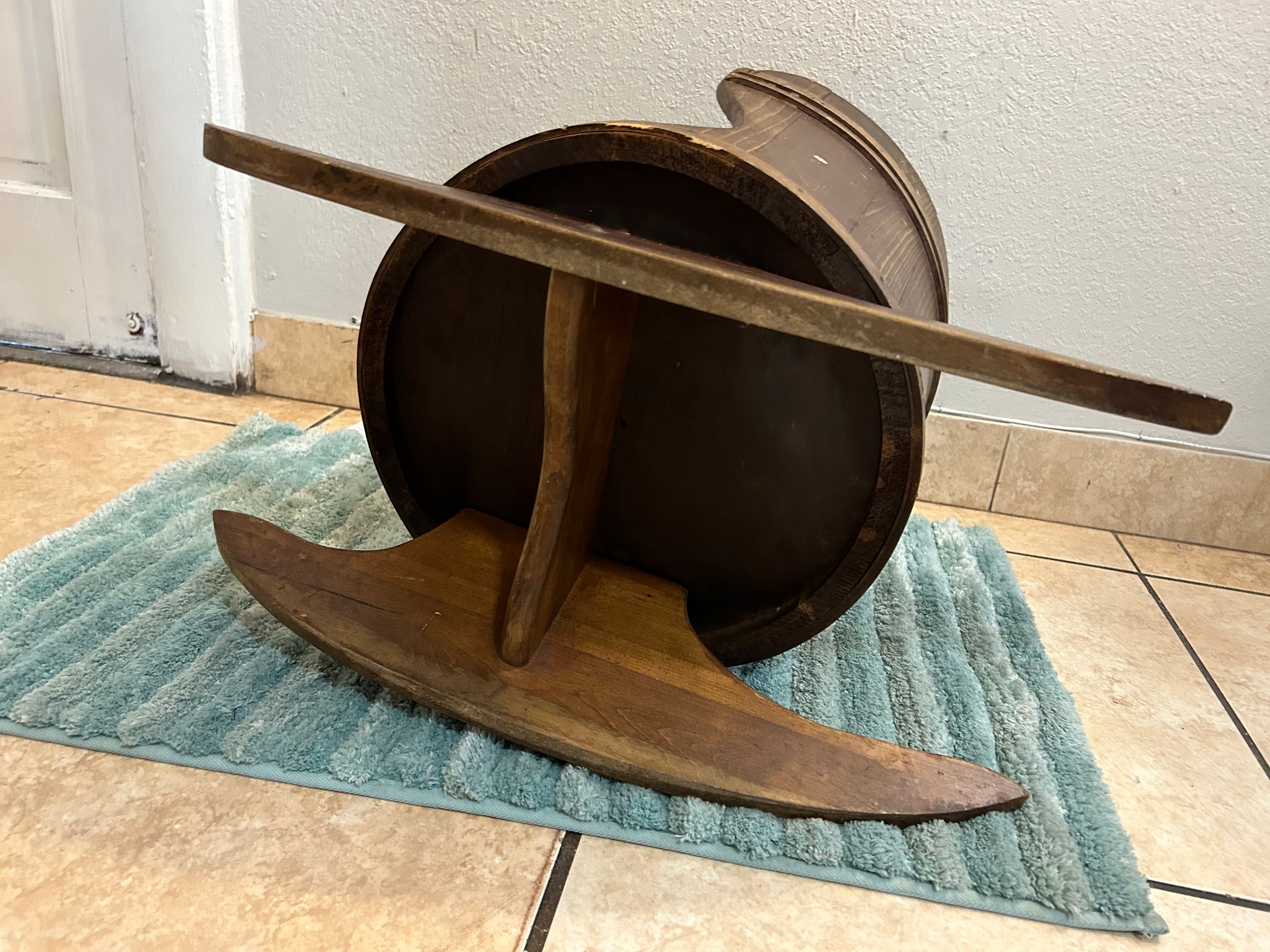 Vintage Child's Wooden Barrel Rocking Chair 19 Tall - Etsy