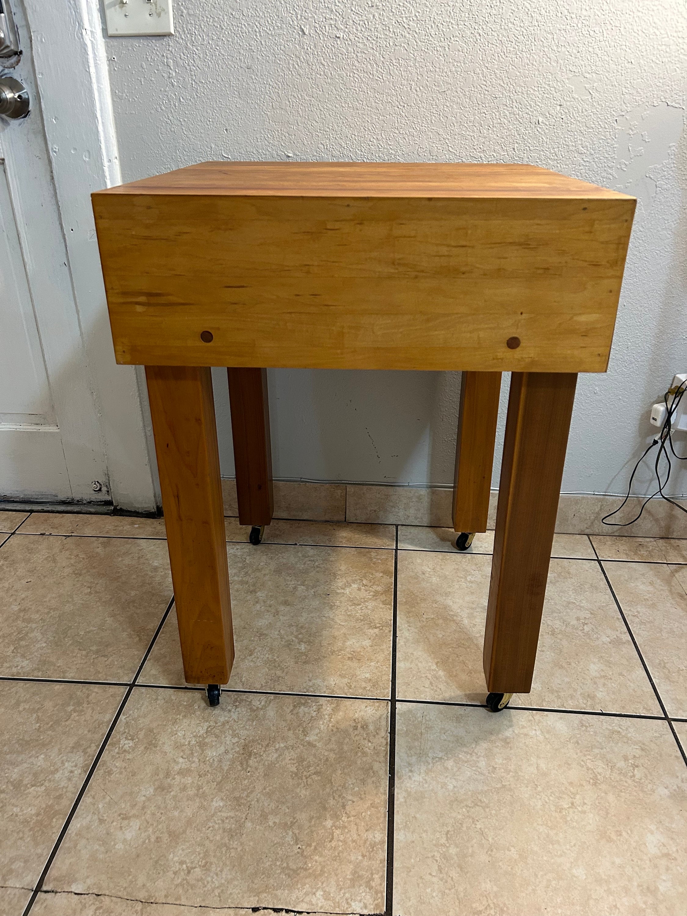 Vintage Butcher Block Table Vintage Butchering Solid Wood - Etsy