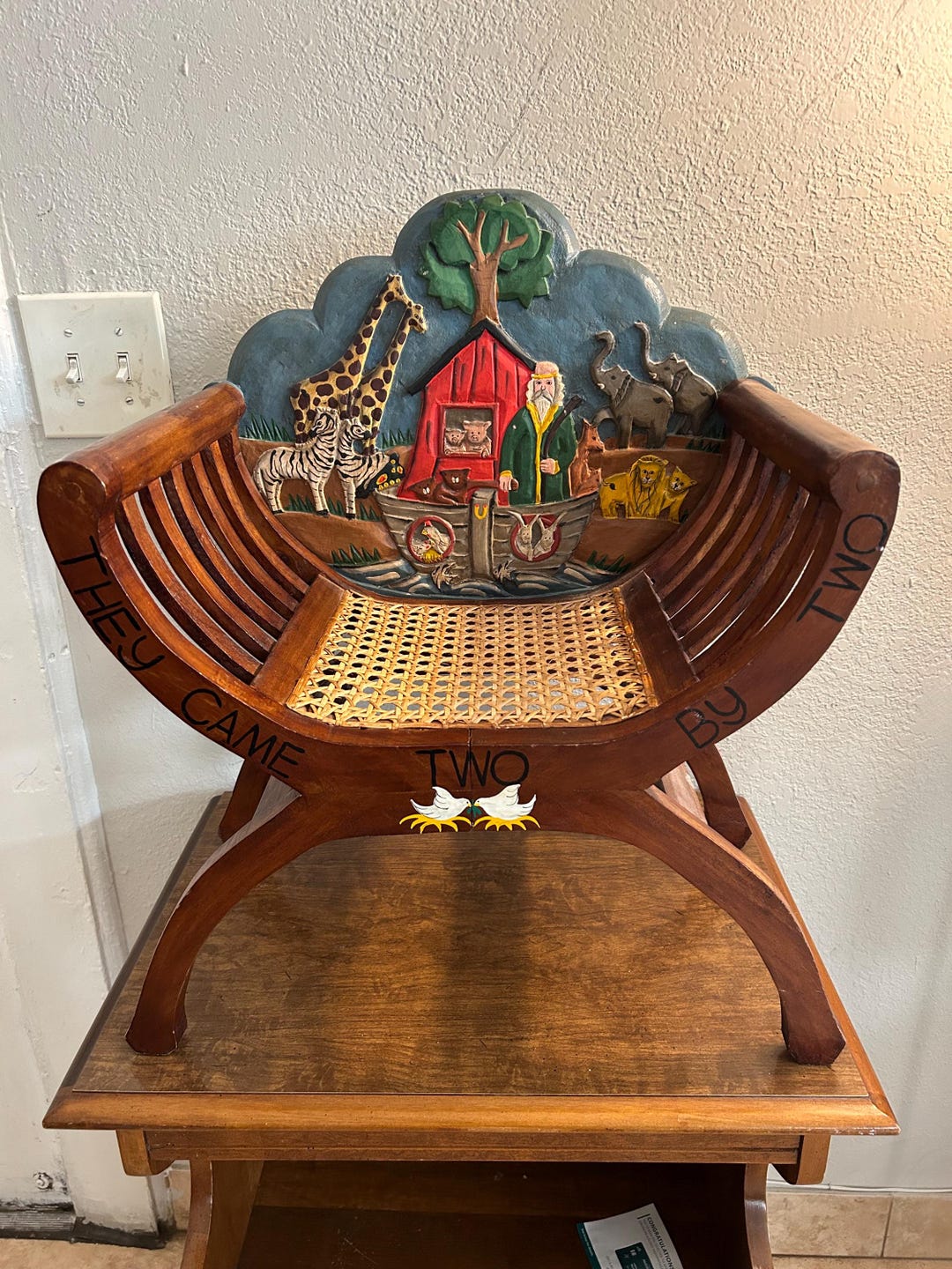 Vintage Noah's Ark Savonarola Child's Chair - Etsy