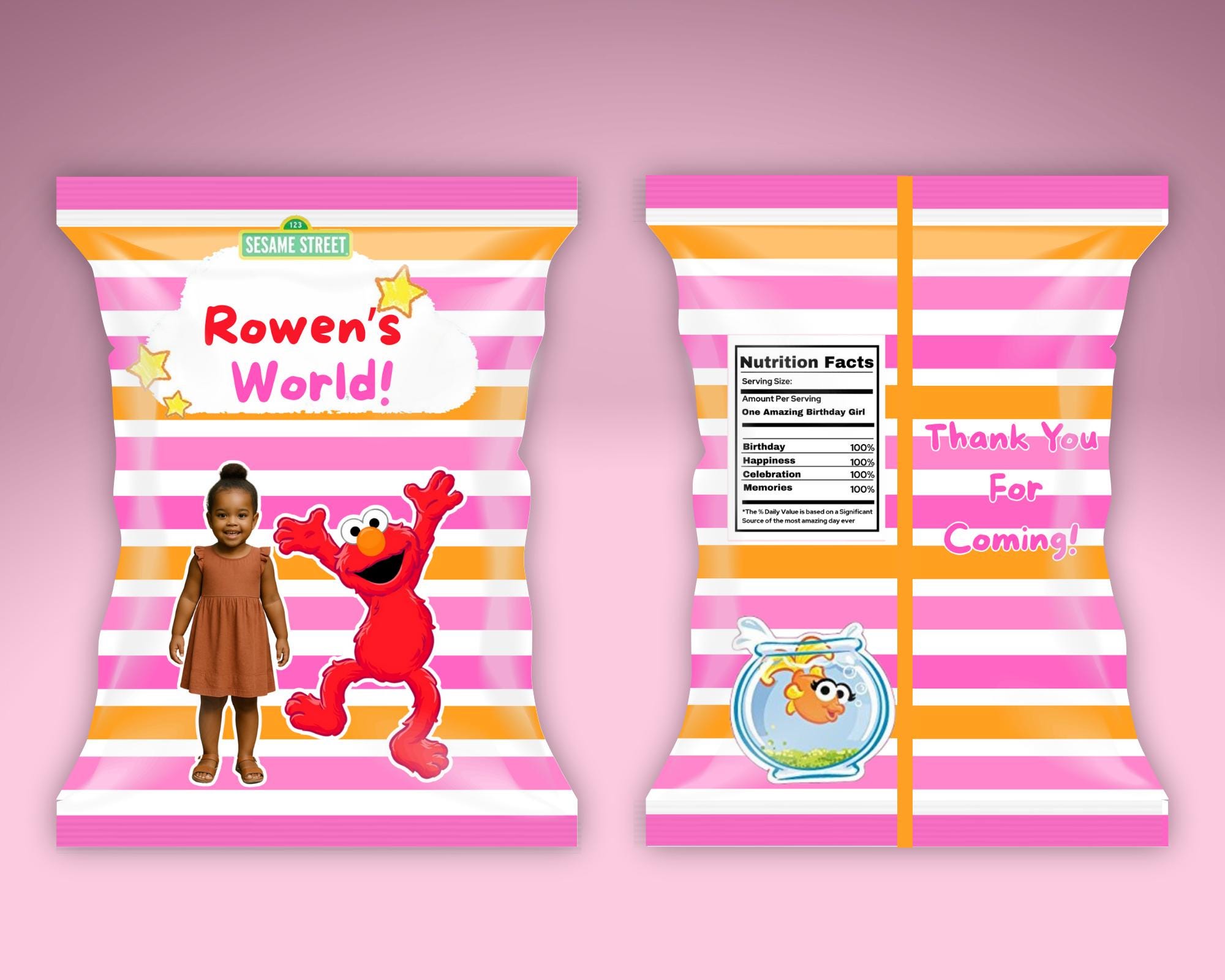 Elmo's World Canva Chip Bag Template - Etsy