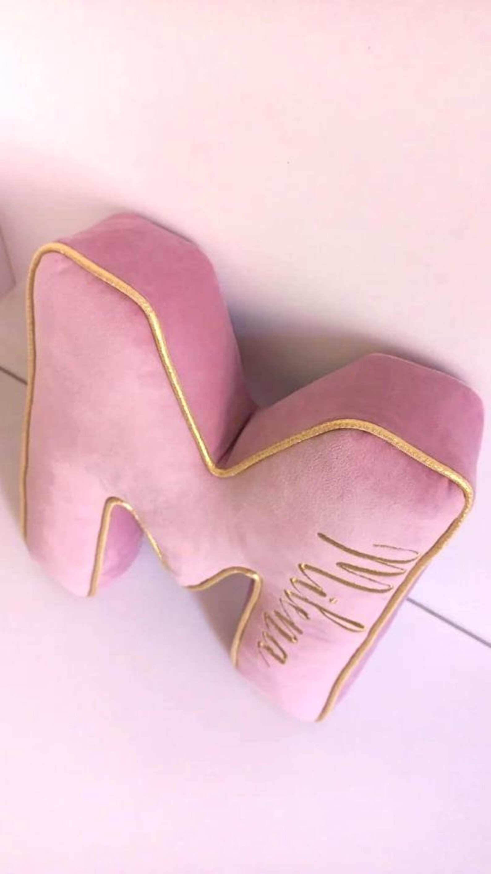 Custom Name Pillow Alphabet Pillow Letter Pillow M Shaped - Etsy