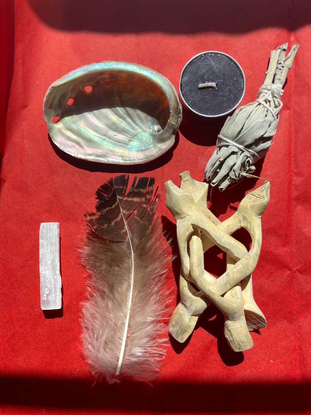 Native Sold Mini Smudge Kit Bundle / Travel Smudge Kit / Feather ...
