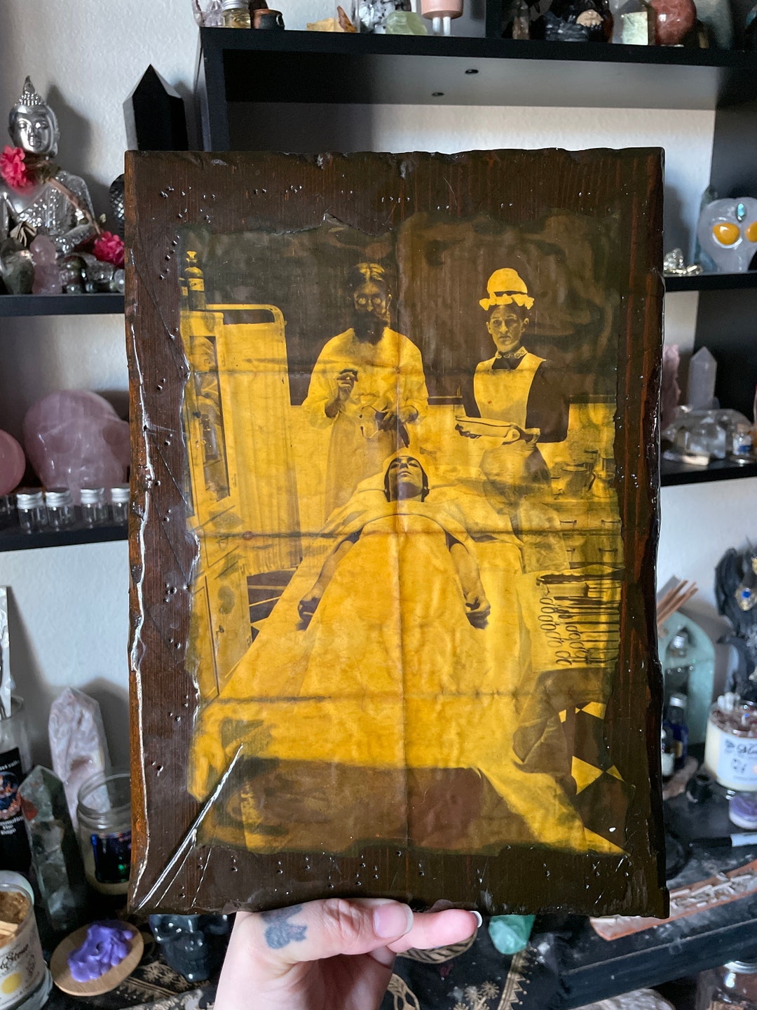 Creepy Weird Vintage Doctors Photo Lacquered on to Wood | From A Nurses ...