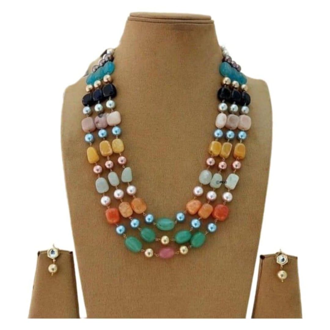 Multi Color Mala Set, Antique Mala Set,sabyasachi Necklace, Indian ...