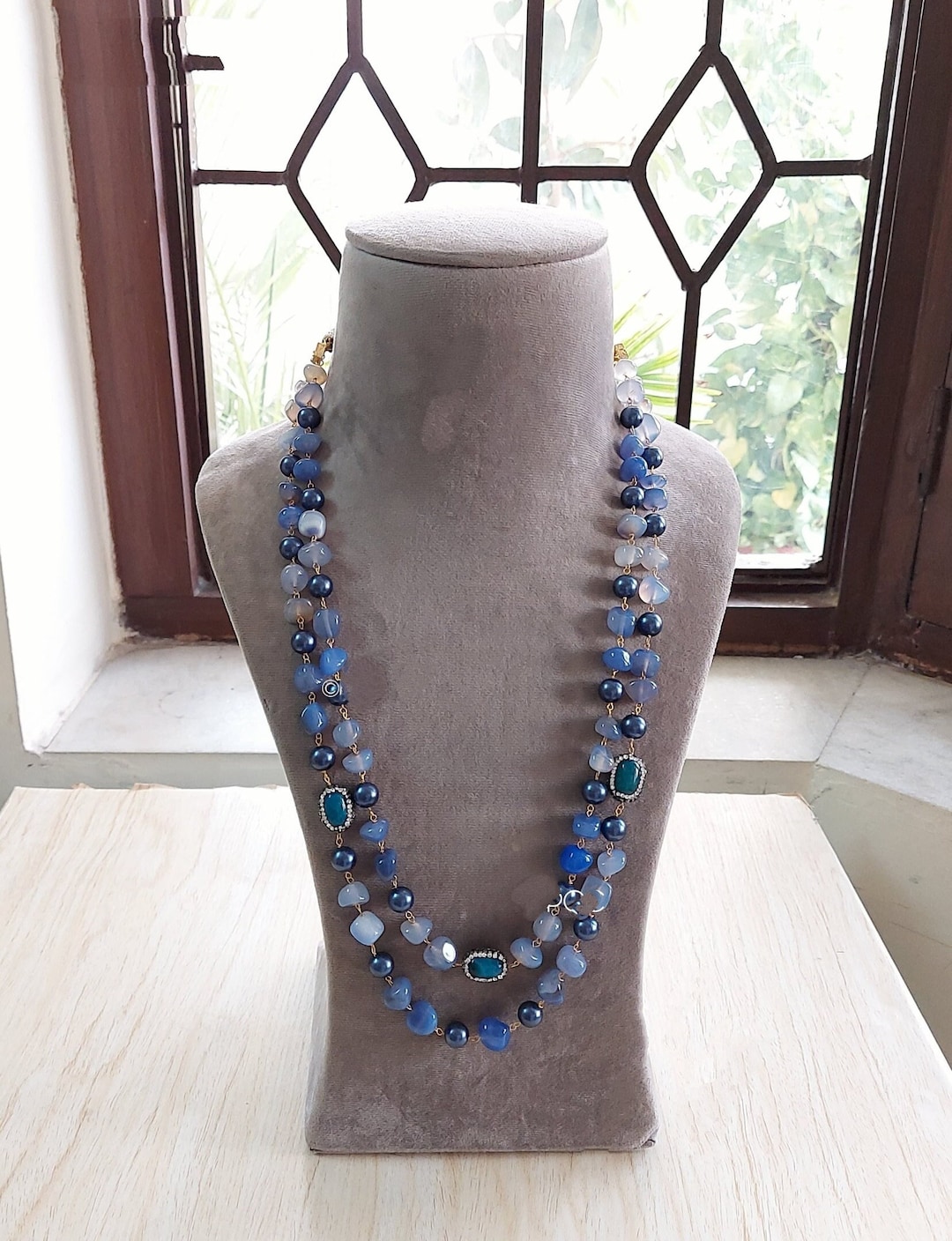 Pearl Beads Long Mala Set,sabyasachi Necklace, Indian Necklace, Indian ...