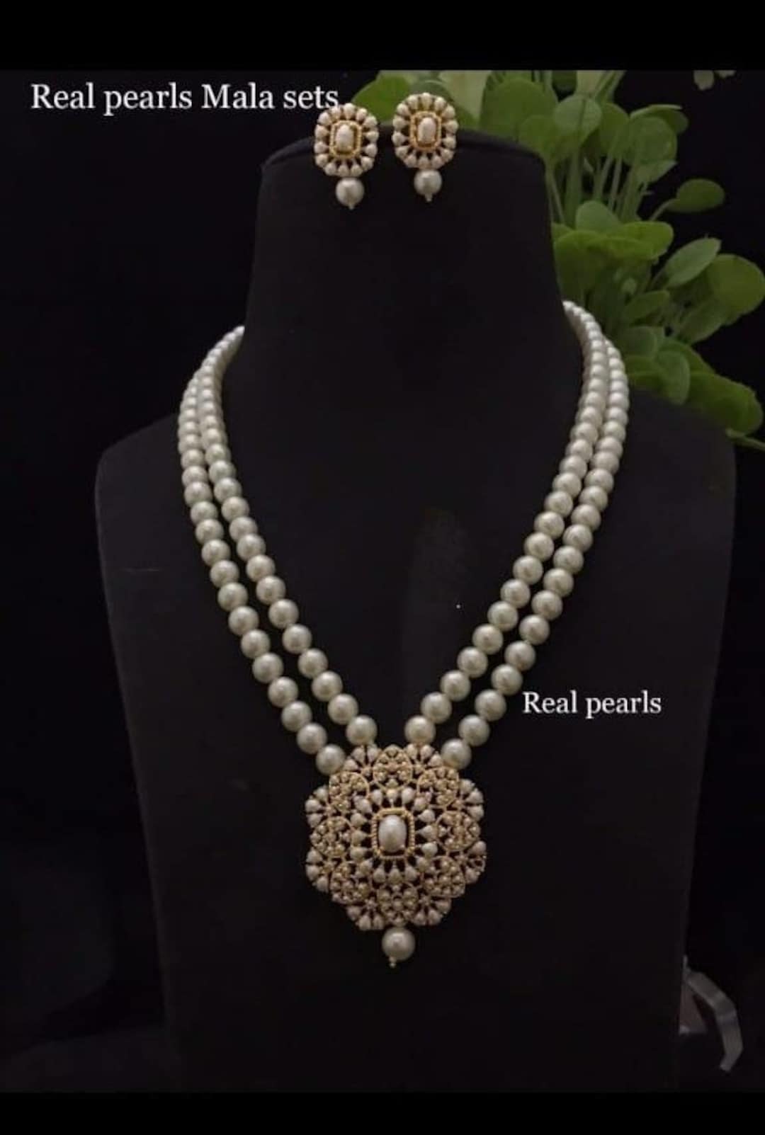 Pearl Long Necklace sabyasachi Necklace Indian Necklace Indian Jewelry Pakistani Jewelry Rajasthani Mala Set. Etsy