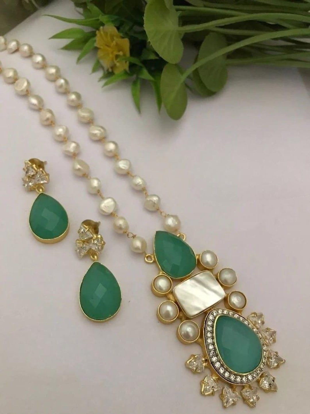 Antique Fusion Mala Set,pearl Long Necklace,sabyasachi Necklace, Indian ...